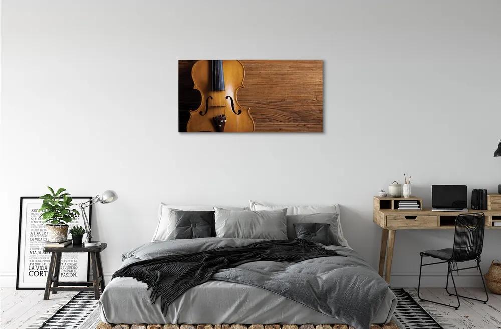 Obrazy na plátně Housle na dřevo 100x50 cm
