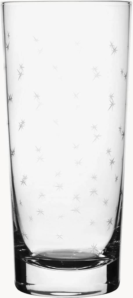 Sada ručně foukaných křišťálových sklenic Stars, 4 díly