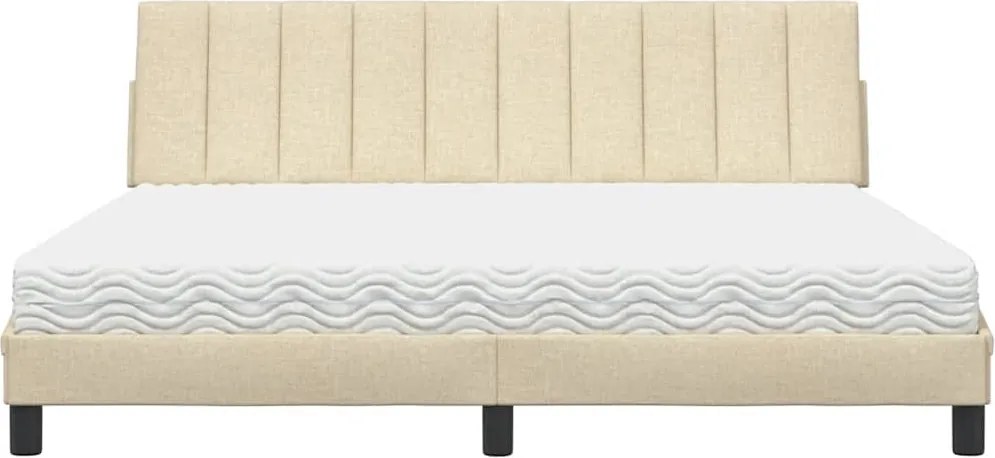 Postel s matrací Hanko krémová 180 x 200 cm textil 3310550