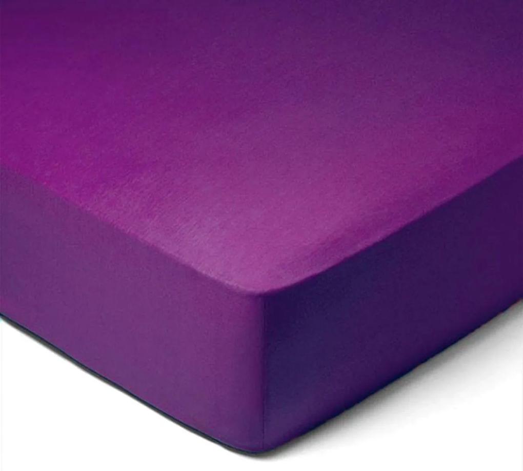 Forbyt, Prostěradlo, Jersey, tmavě fialová 150 x 200 cm