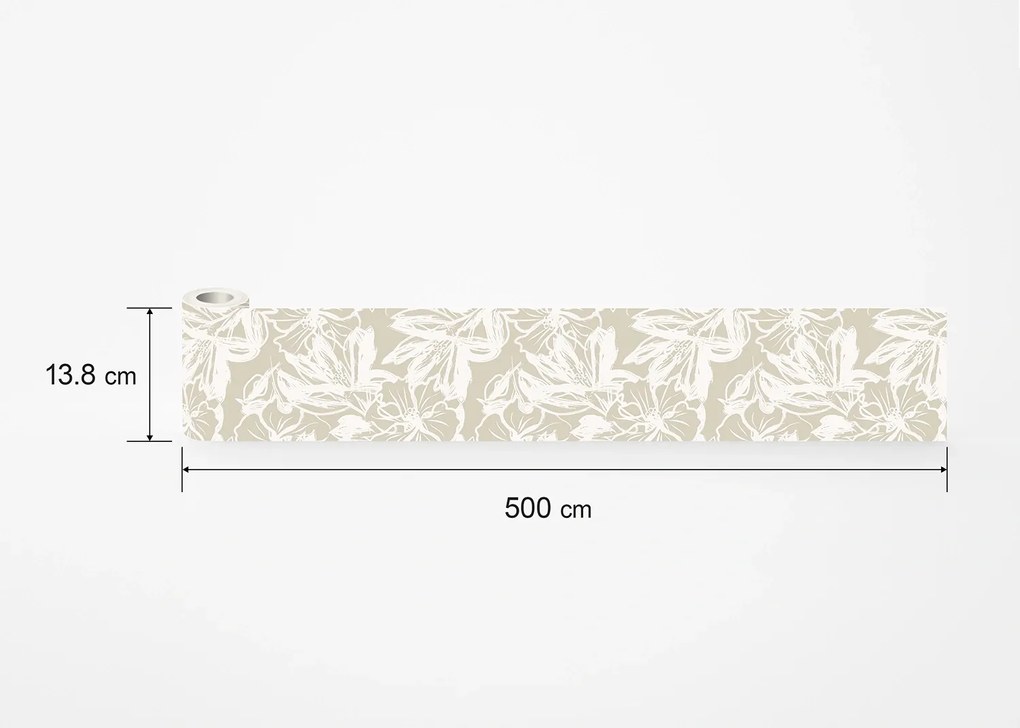 Samolepící bordura na zeď Pastelové Květiny | 5 m x 13.8 cm | DWB8417