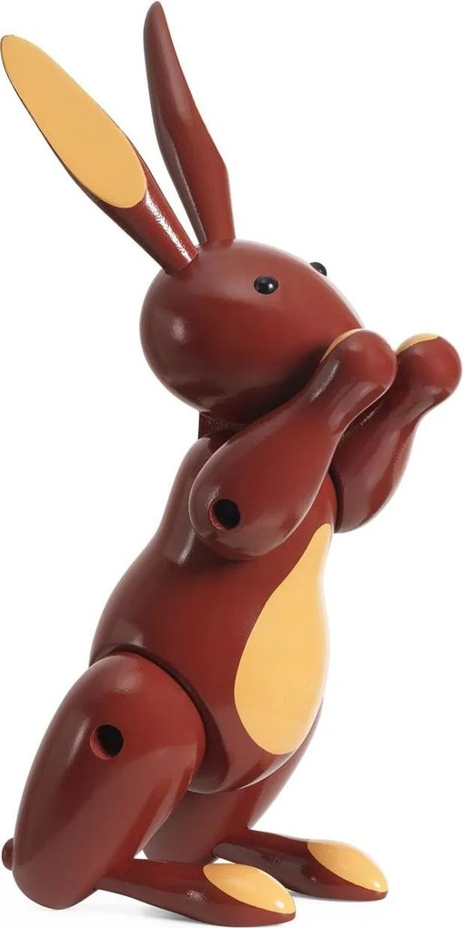 Figurka Kay Bojesen králík z bukového dřeva červená