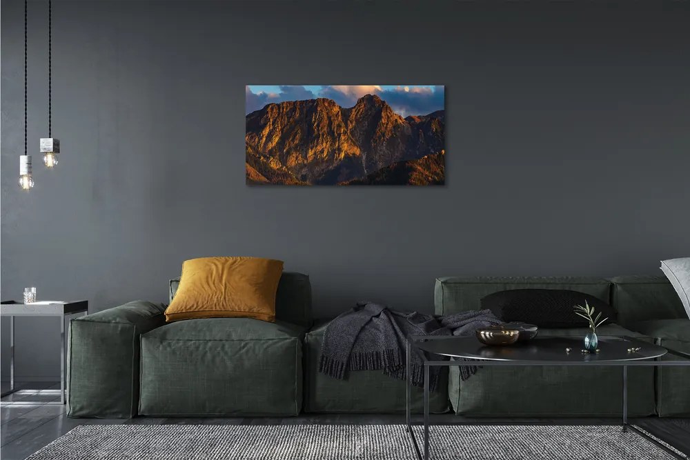 Obrazy na plátně Horské slunce 140x70 cm