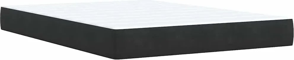 Box spring postel s matrací černá 160x200 cm samet 3287784