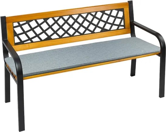 Bellatex Sedák na lavici hladký  Šedá rozměr 40x120 cm