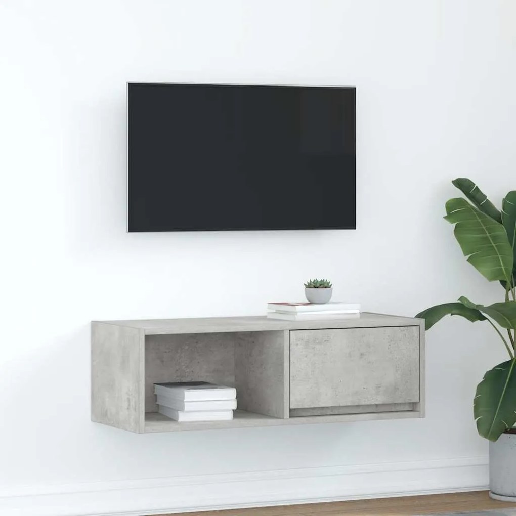 TV skříňka betonově šedá 80x31x25,5 cm kompozitní dřevo
