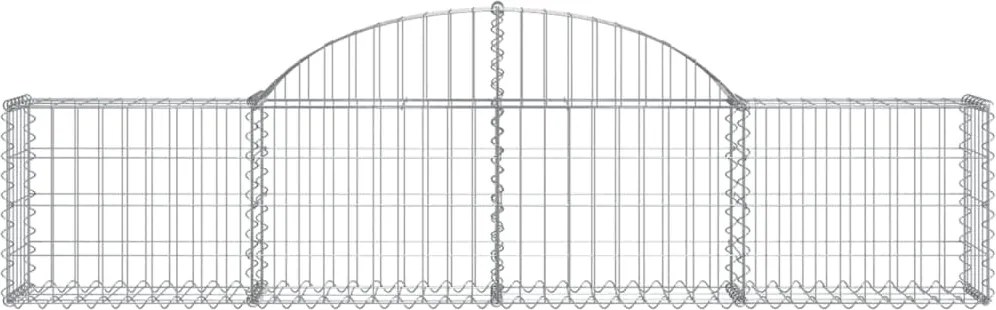 Klenuté gabionové koše 3 ks 200x30x40/60 cm pozinkované železo 3146048