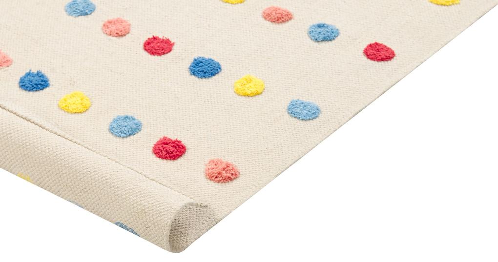 Dětský bavlněný koberec 80 x 150 cm vícebarevný LELES Beliani