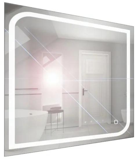 BPS-koupelny Zrcadlo závěsné s pískovaným motivem a LED osvětlením Nikoletta LED 6 Typ: bez vypínače, Rozměry (cm): 60x65 - (Nikoletta LED 6/60)