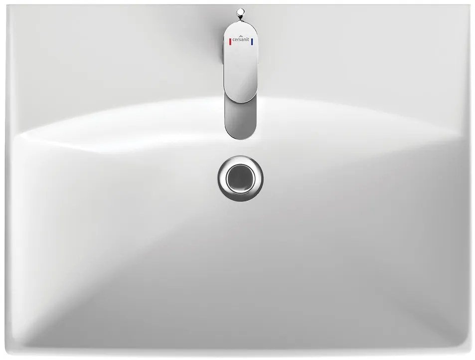 Cersanit - SET skříňka + umyvadlo, šedý lesk, LARA CITY 60, S801-216-DSM