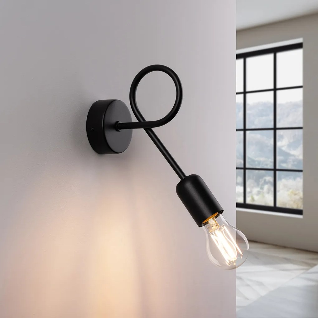 Sollux Lighting Nástěnné svítidlo LOOP Černá