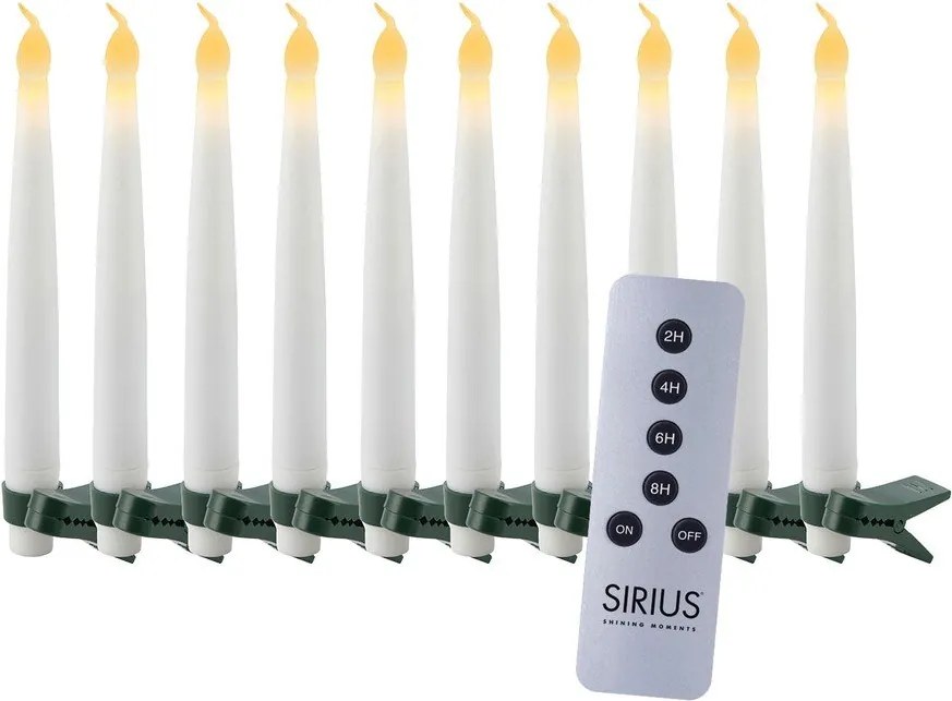 Bílá vánoční světelná dekorace 10 ks ø 2 cm Carolin – Sirius