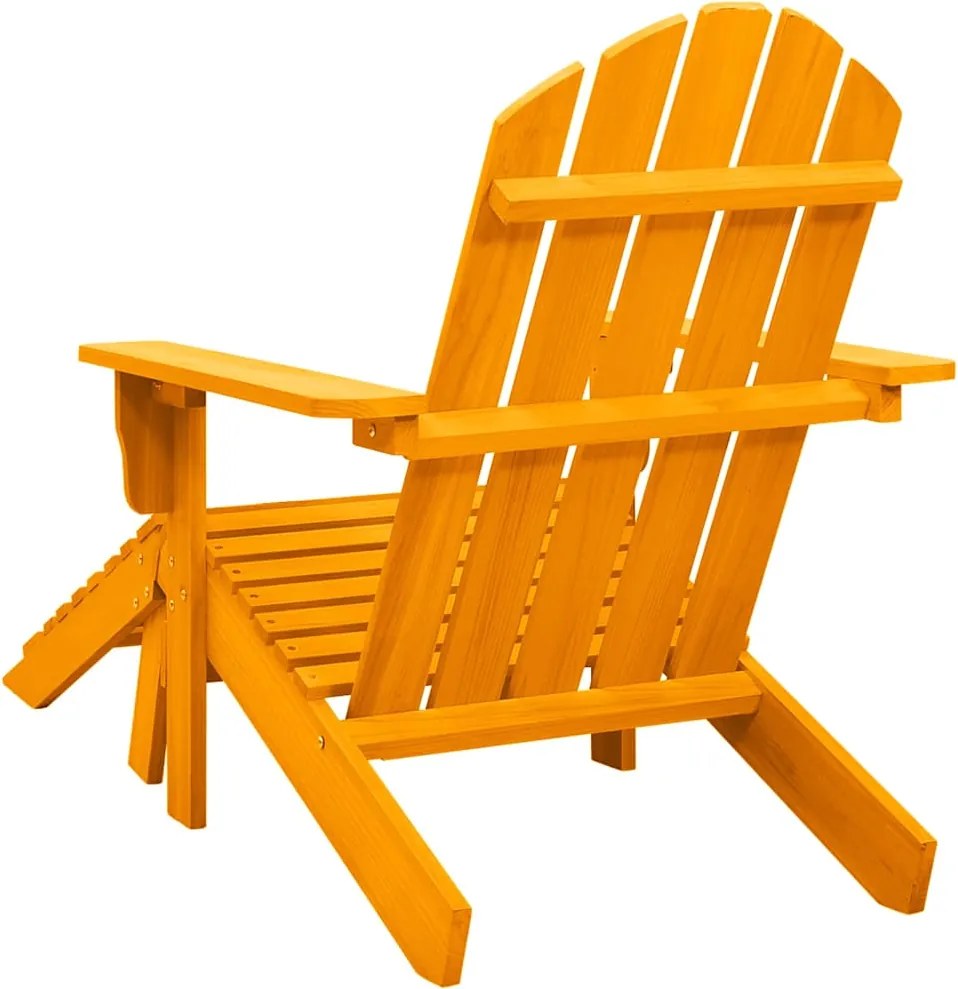 Zahradní židle Adirondack s podnožkou masivní jedle oranžová 315868