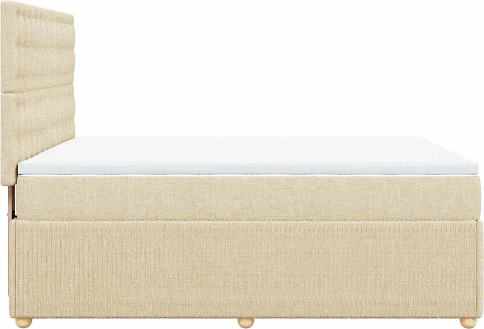 Box spring postel s matrací krémová 160x200 cm textil 3294426