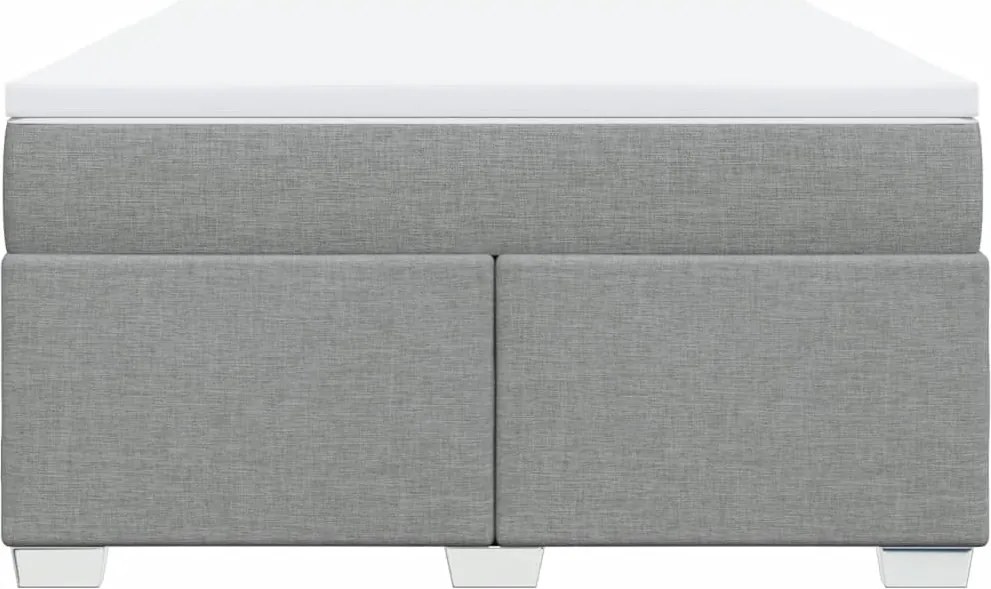 Box spring postel s matrací světle šedá 160 x 200 cm textil 3285144