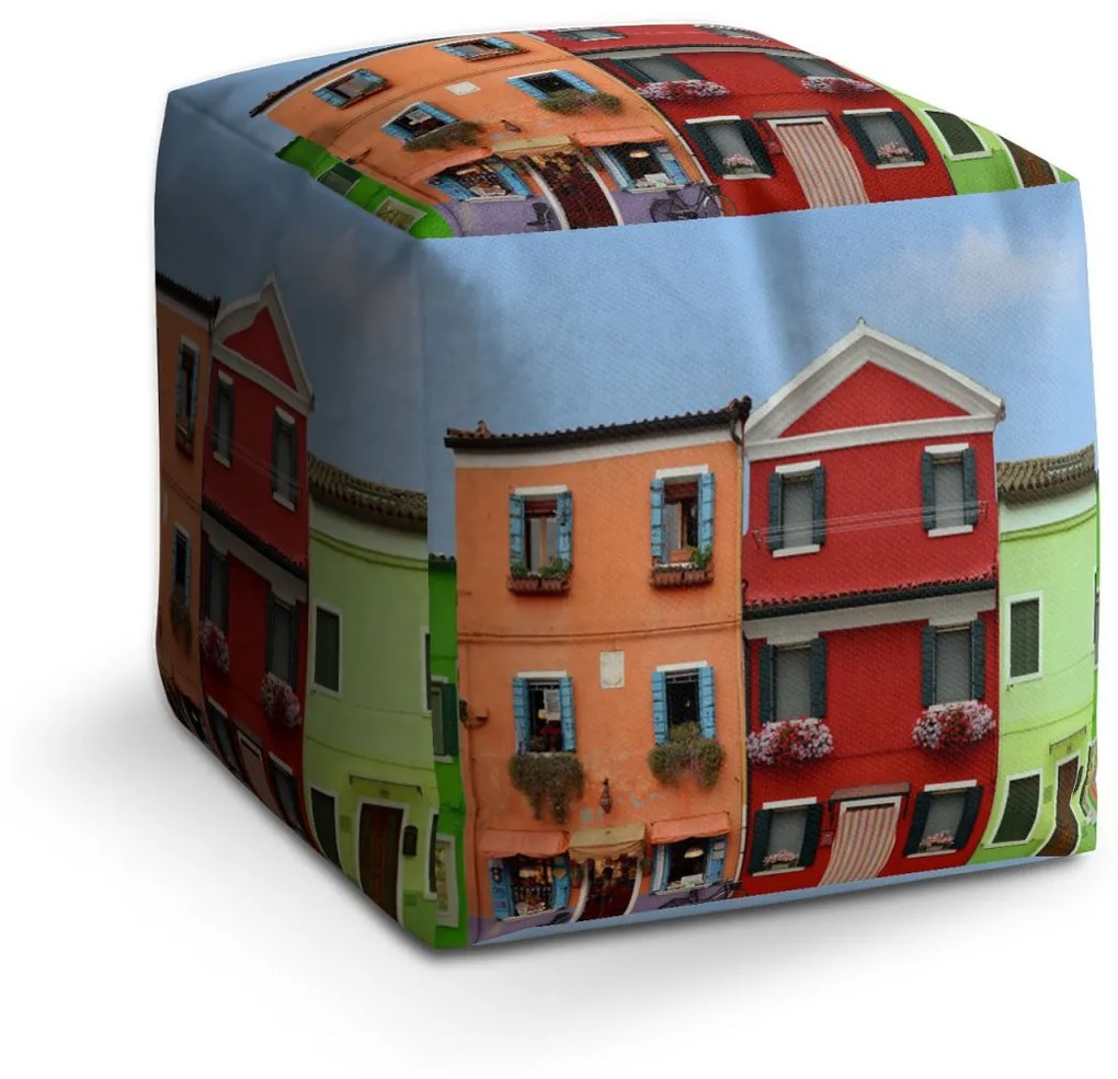 Sablio Taburet Cube Domky: 40x40x40 cm