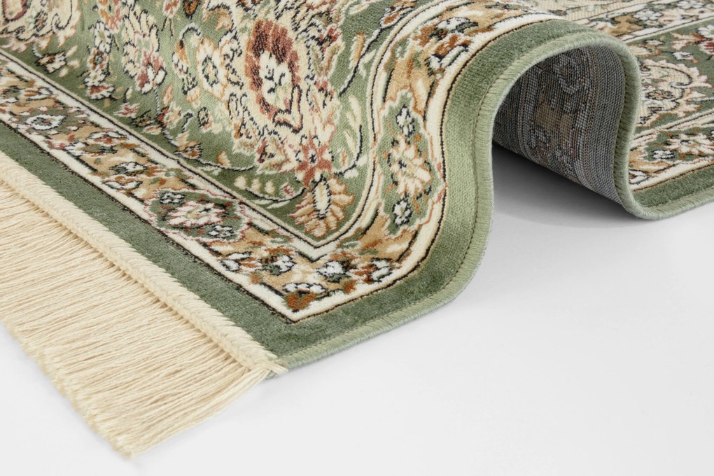 Hanse Home, Kusový koberec Naveh 104379 Ivory/Green, 195x300, zelená, chodba / předsíň