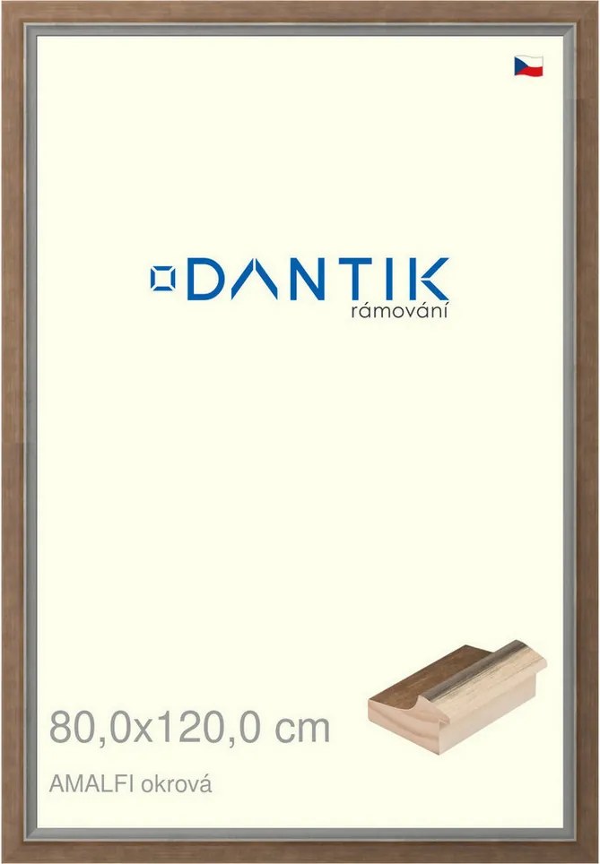 DANTIK rámeček 80x120 | AMALFI okrová (Plexi Čiré)