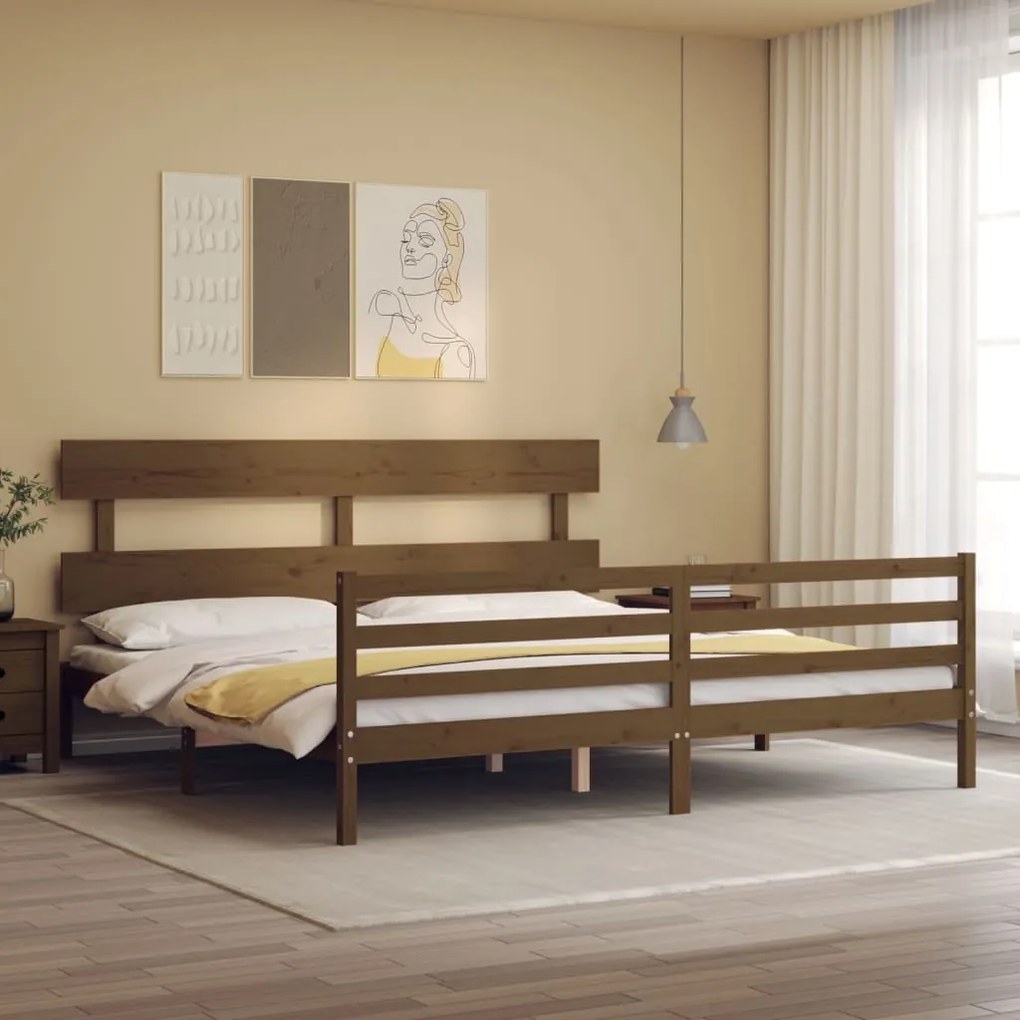 Rám postele s čelem 90 x 200 cm masivní dřevo