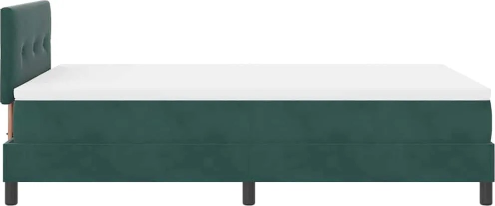 Postel s boxspringem s čelo Tmavě zelená 120 x 200 cm samet 3339167
