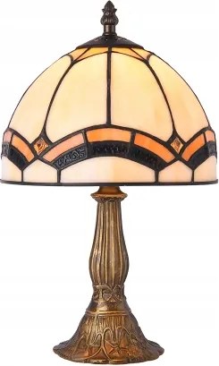 Klasická stolní vitrážová lampa Tiffany s barevnými sklíčky