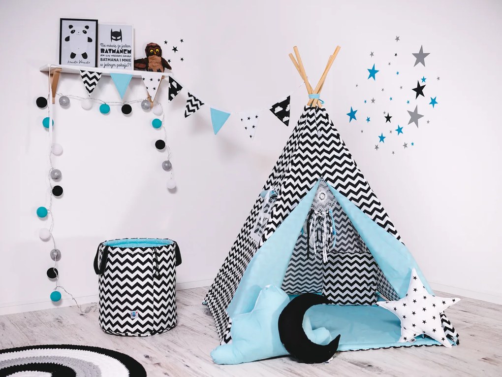 Set teepee stan cik cak černý varianta: standard