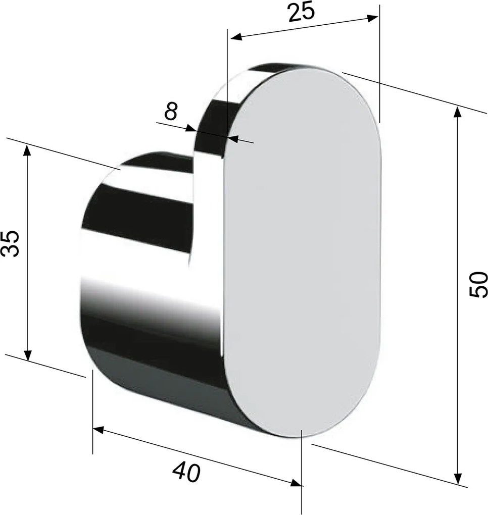 Sapho, FLORI háček, chrom, RF001