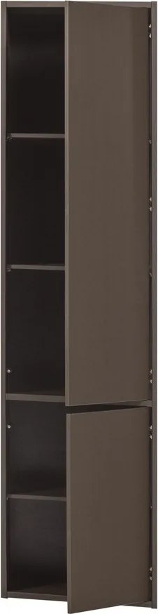 Tmavě hnědá modulární skříňka z borovicového dřeva 55x215 cm Meggy – WOOOD