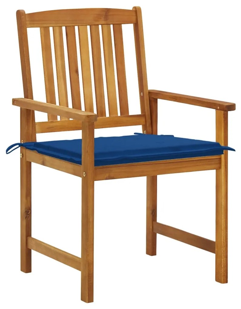 Zahradní židle s poduškami 6 ks masivní akáciové dřevo,  3078161