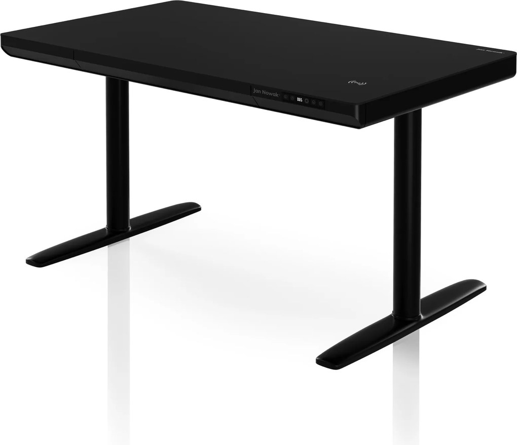 Elektrický psací stůl sit-stand se zásuvkou a bezdrátovou nabíječkou Qi černý, 1200 mm: ELLIS