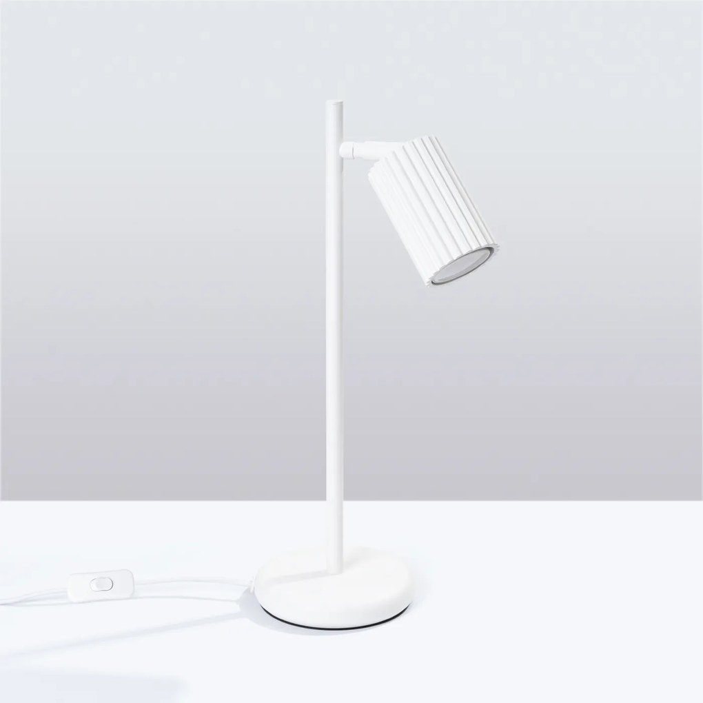 Sollux Lighting Stolní lampa KARBON bílá