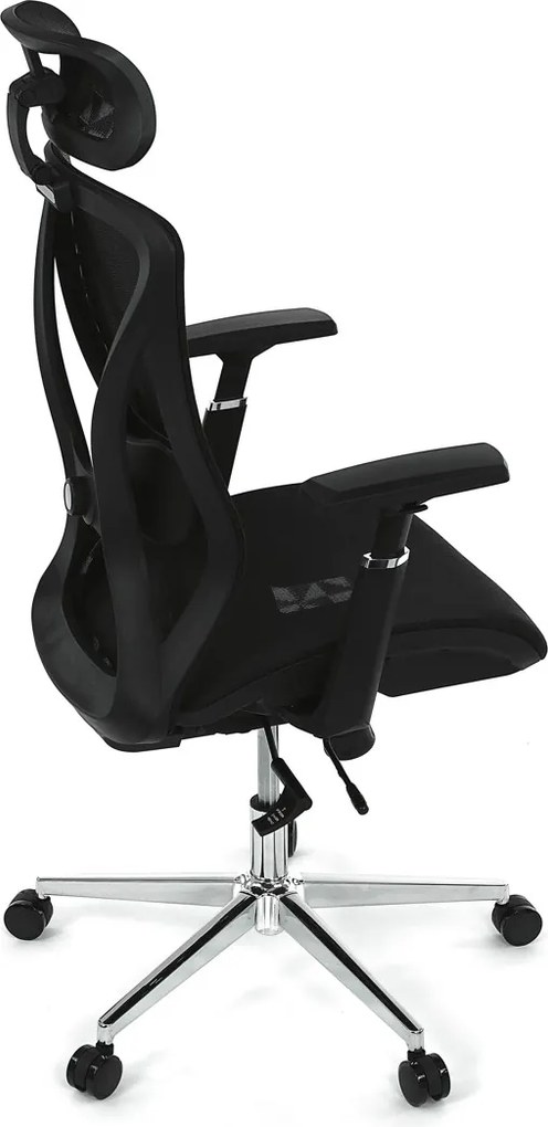 Ergonomická kancelářská židle NILS - černá síťovina