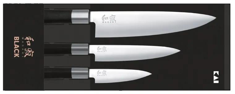 67S-300 Sada 3 nožů KAI Wasabi Black - nože 6710P, 6715U a 6720C