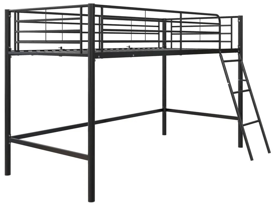 Černá vyvýšená dětská postel 90x200 cm Jodie – Støraa