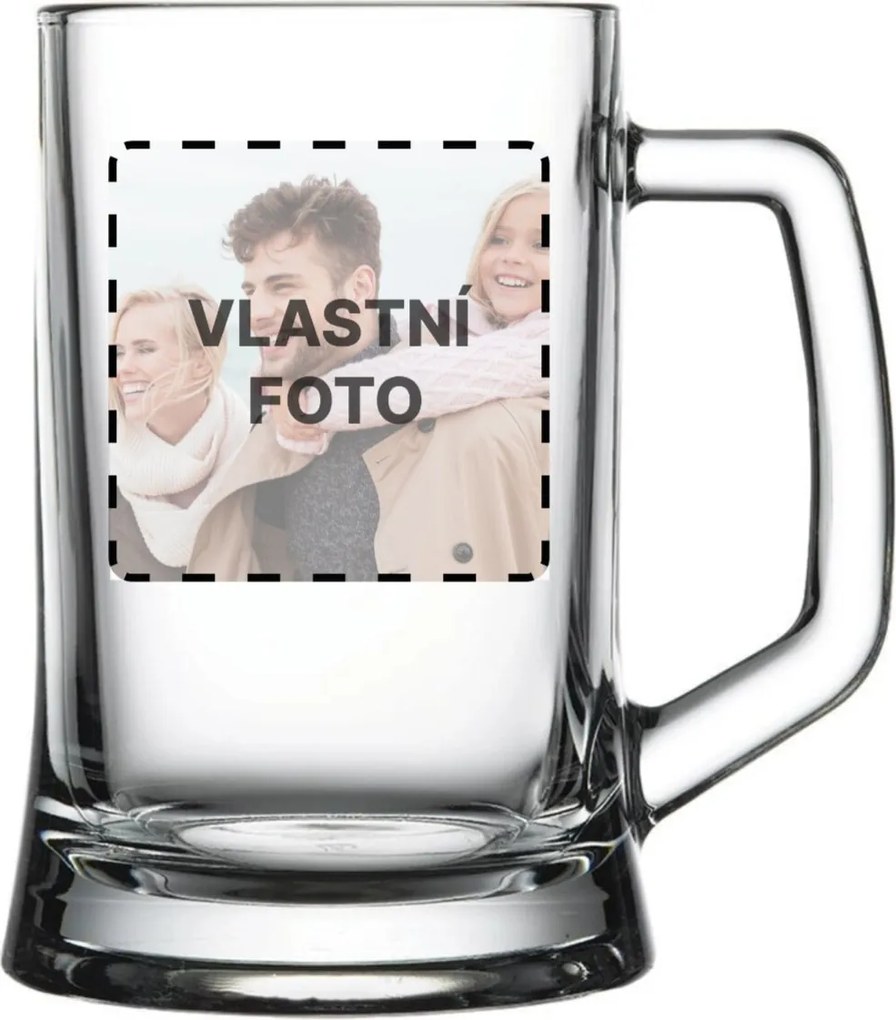 Pivní sklenice s vlastním potiskem (500 ml)