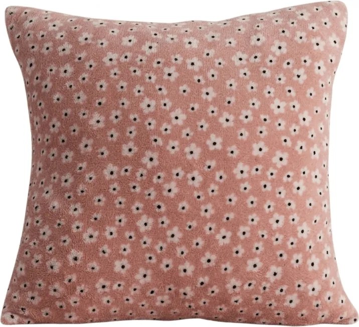 Oboustranný povlak na polštářek DUO SENSE DAISELLE 45x45 cm mikroplyš/flanel, růžový
