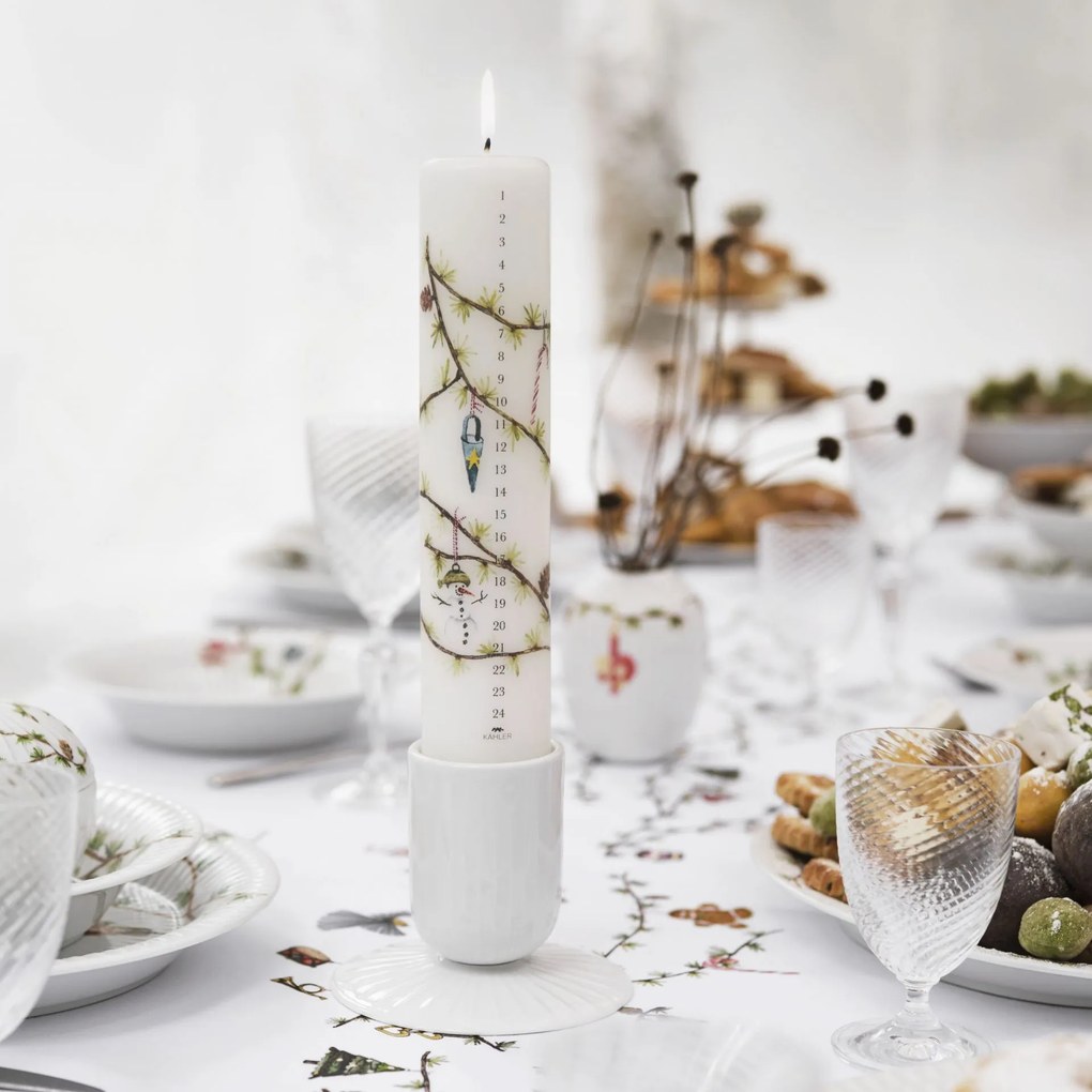 KÄHLER Porcelánový svícen Hammershøi White 10,5 cm, bílá barva, porcelán