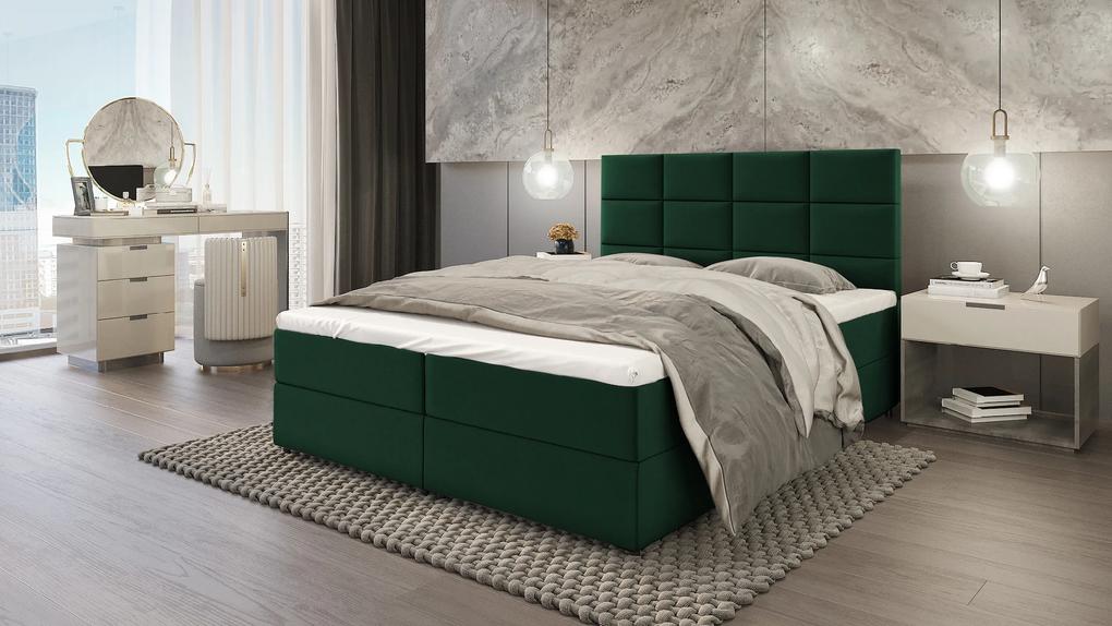 SFAB Kontinentální čalouněná postel MERCURY (120x200 cm) Barva látky: Hnědá (Riviera 26)