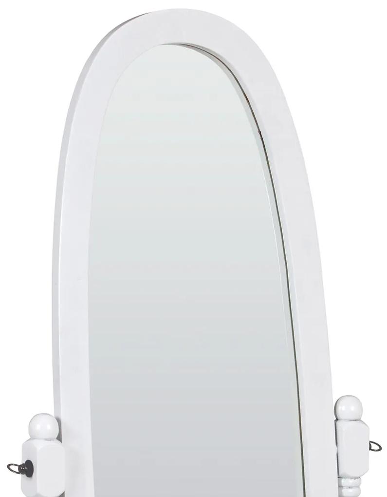 Autronic Zrcadlo stojací, v.151 cm, konstrukce z MDF, bílý matný lak 20124 WT