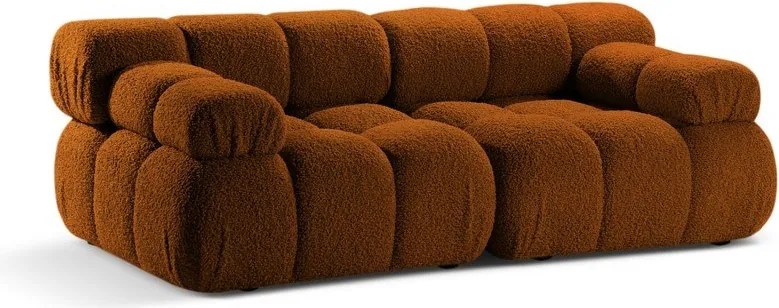 Modulární pohovka z textilie bouclé v terakotové barvě 188 cm Bellis – Micadoni