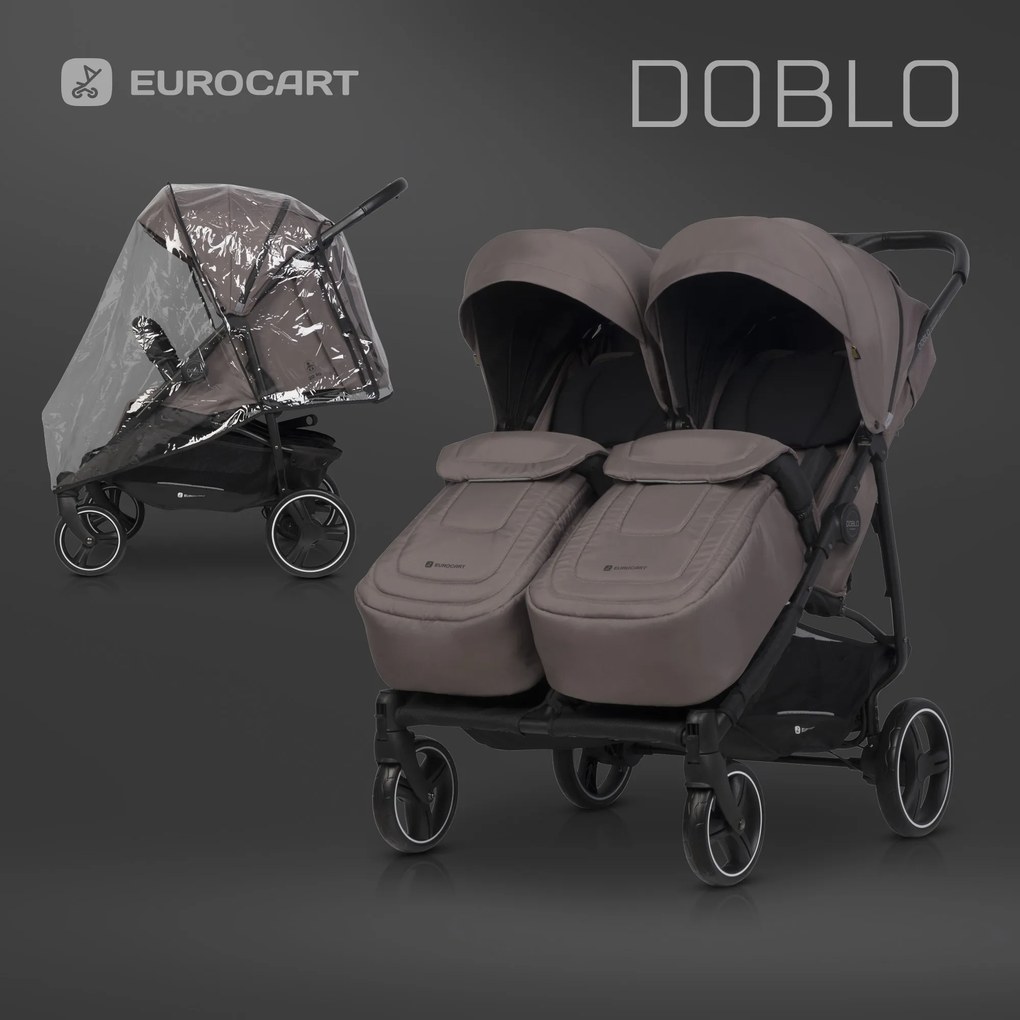 Sourozenecký kočárek Euro-Cart Doblo Taupe
