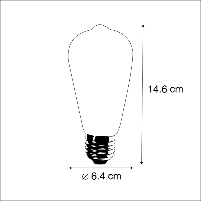 Sada 3 LED žárovek E27 ST64 zlatá se senzorem soumraku 4W 400lm 2200K
