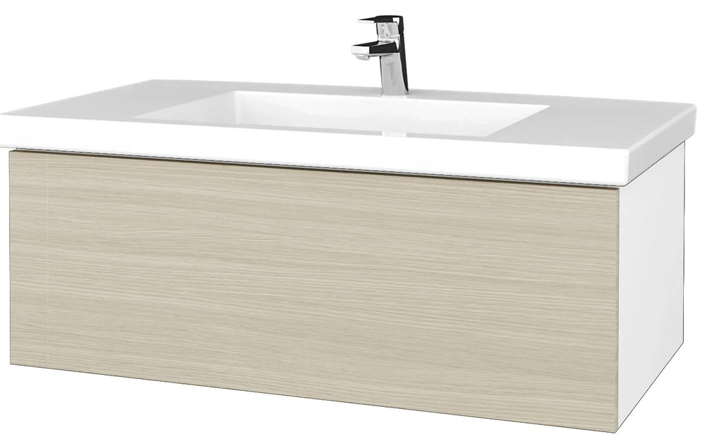 Dřevojas Koupelnová skříňka VARIANTE SZZ 100 Varianta: N01 Bílá lesk / M01 Bílá mat