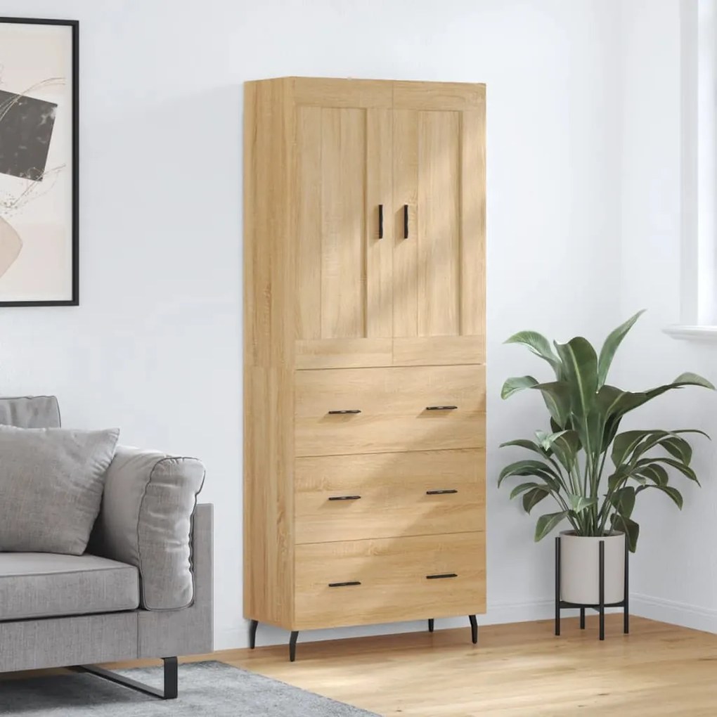 Skříň highboard dub sonoma 69,5 x 34 x 180 cm kompozitní dřevo 3199764
