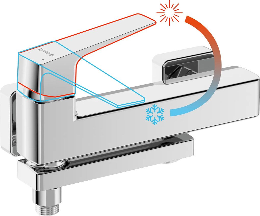 Deante Vanová baterie Blur se sklopným výtokovým ramínkem, směšovací - BQL 012M