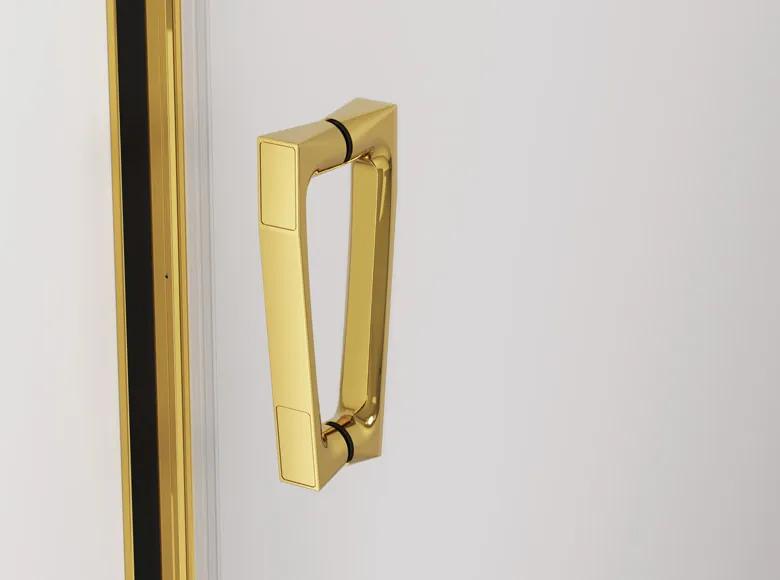 Sanswiss CADURA CA13 jednokřídlé sprchové dveře 120 cm Šířka: 1200 mm, Profil: Zlatá, Sklo: Hladké čiré
