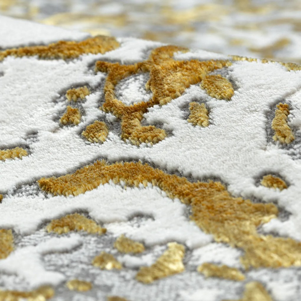Dywany Łuszczów, Kusový koberec Allure 1961 gold/white, 80x150, žlutá, kancelář