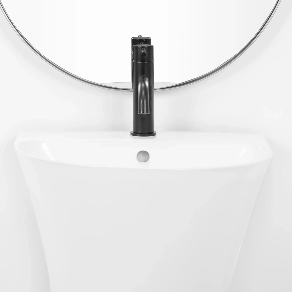 Rea Rita Slim, volně stojící umyvadlo 480x420x835mm, bílá lesklá, REA-U9901