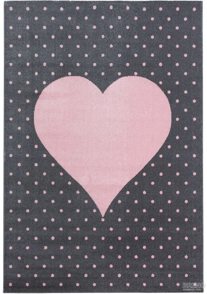 Ayyildiz Hali GmbH Kusový koberec BAMBI 830 Pink, Růžová, Vícebarevné, 80 x 150 cm