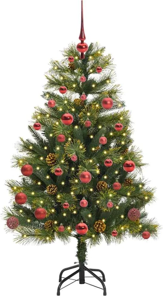 Umělý sklopný vánoční stromeček s kužely Zelená 150 cm 3395080